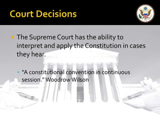 Chapter 3, Section 3 "Constitution Change by Other Means" | PPTX ...