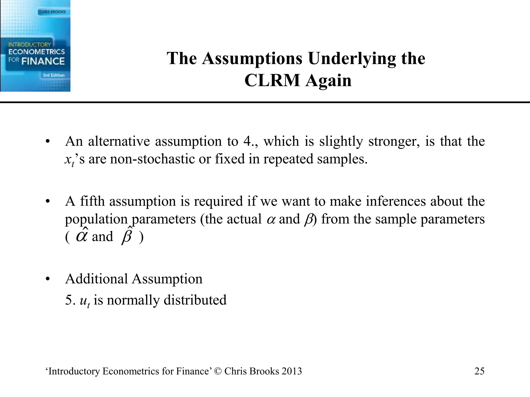 A brief overview of the classical linear regression model | PPT