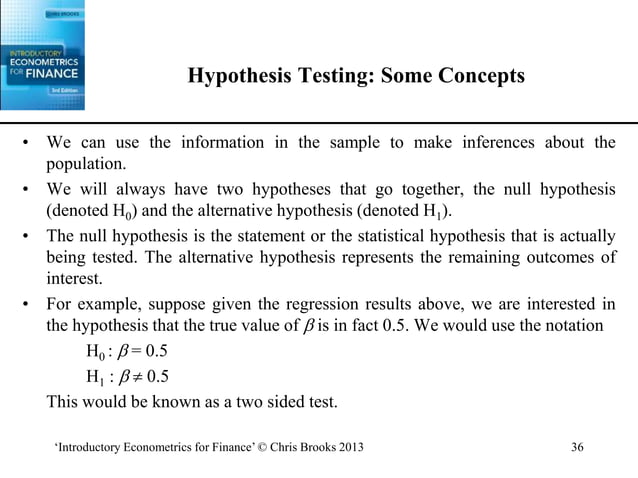 A brief overview of the classical linear regression model | PPT