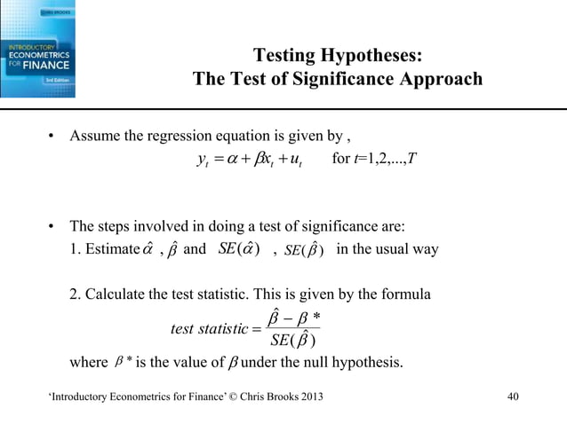 A brief overview of the classical linear regression model | PPT
