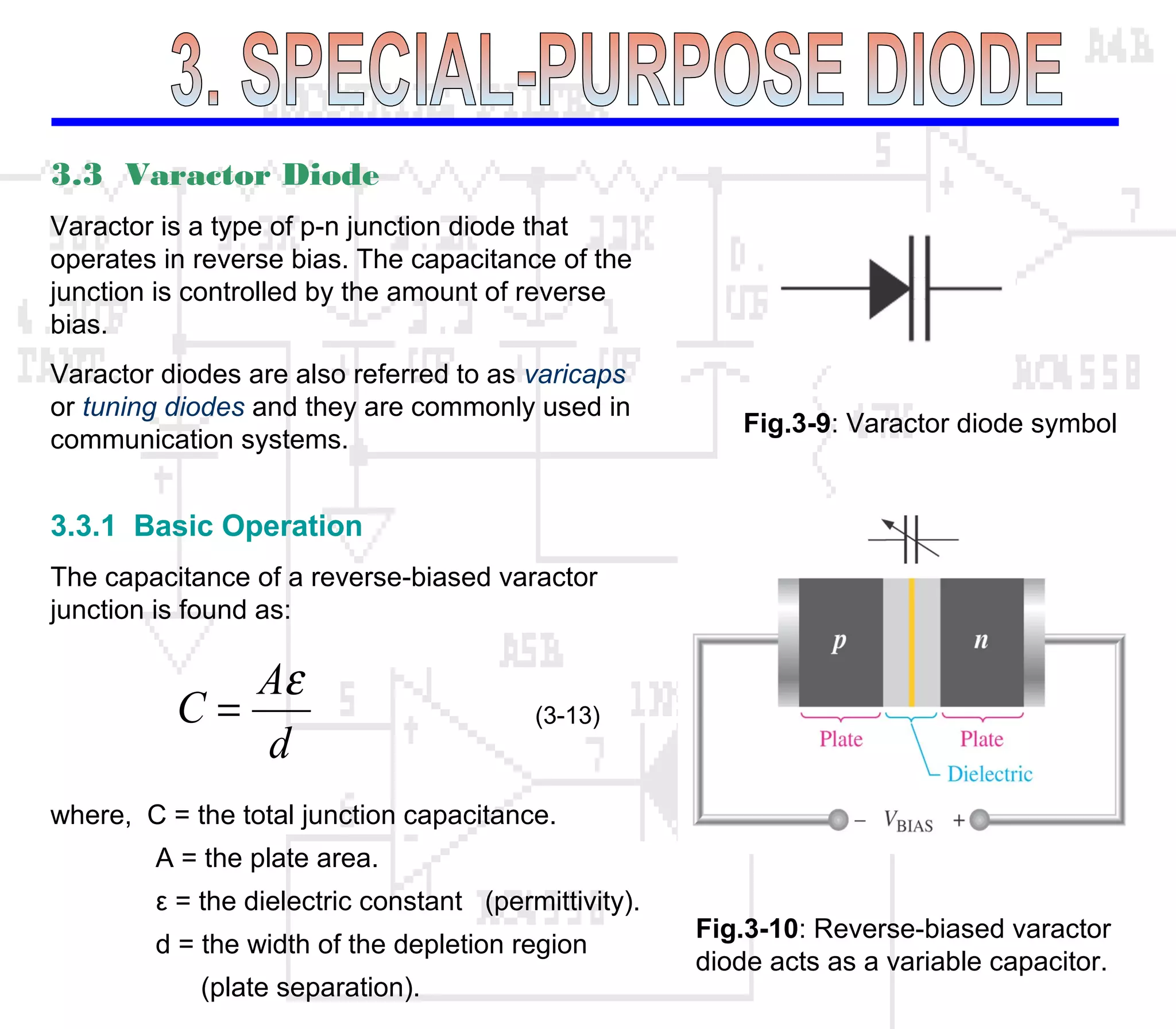 Special purpose of diode | PPT | Computer Peripherals | Computing