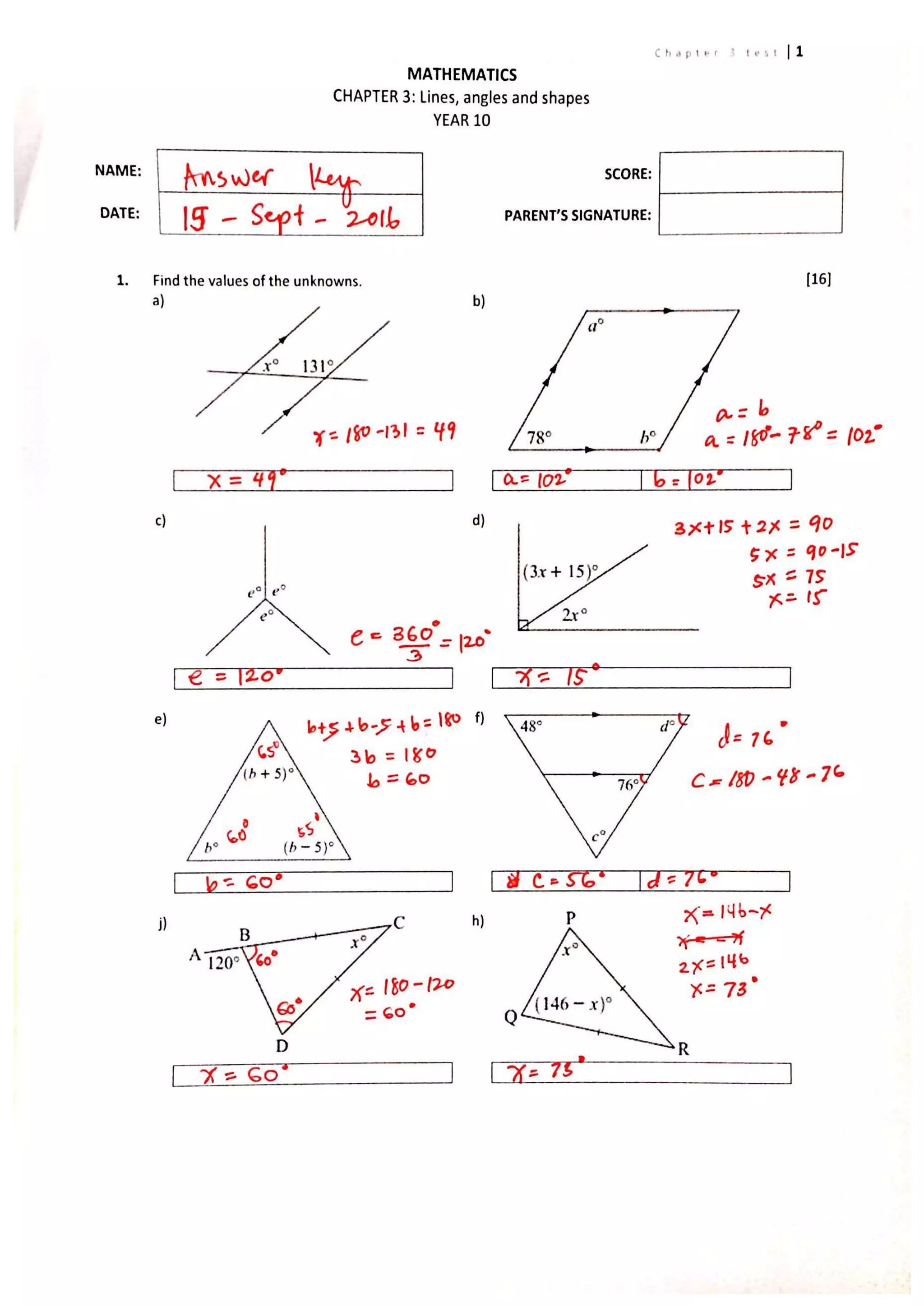Geometry: Lines, angles and shapes | PDF | Physics | Science