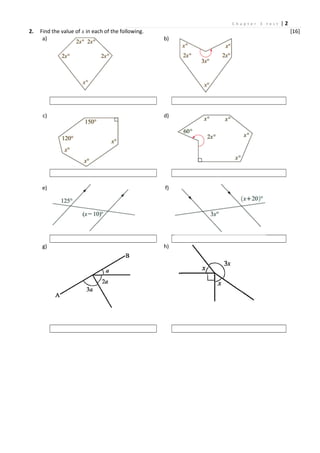 Geometry: Lines, angles and shapes | PDF | Physics | Science