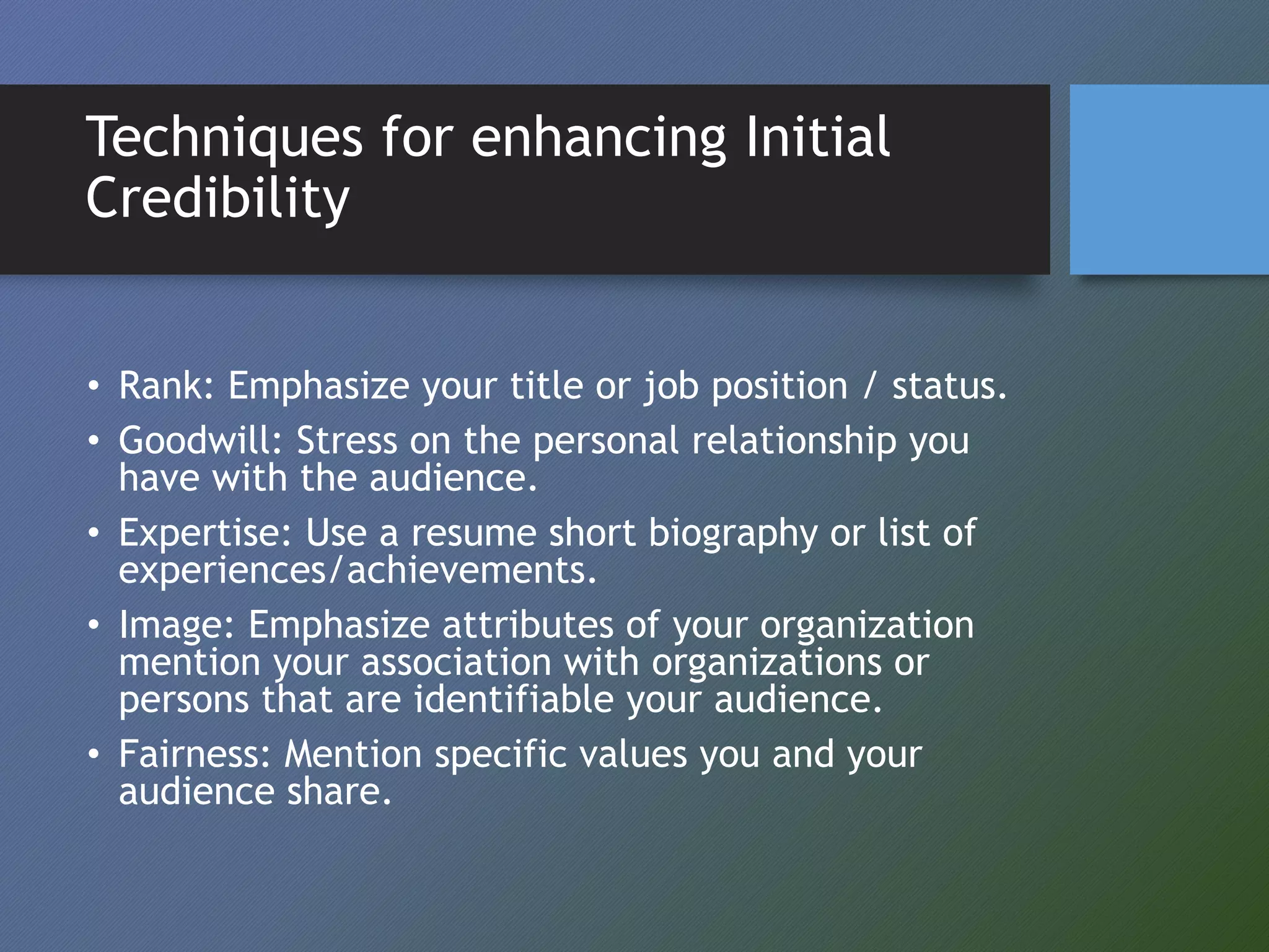 The Communicator: Objectives and Credibility | PPT