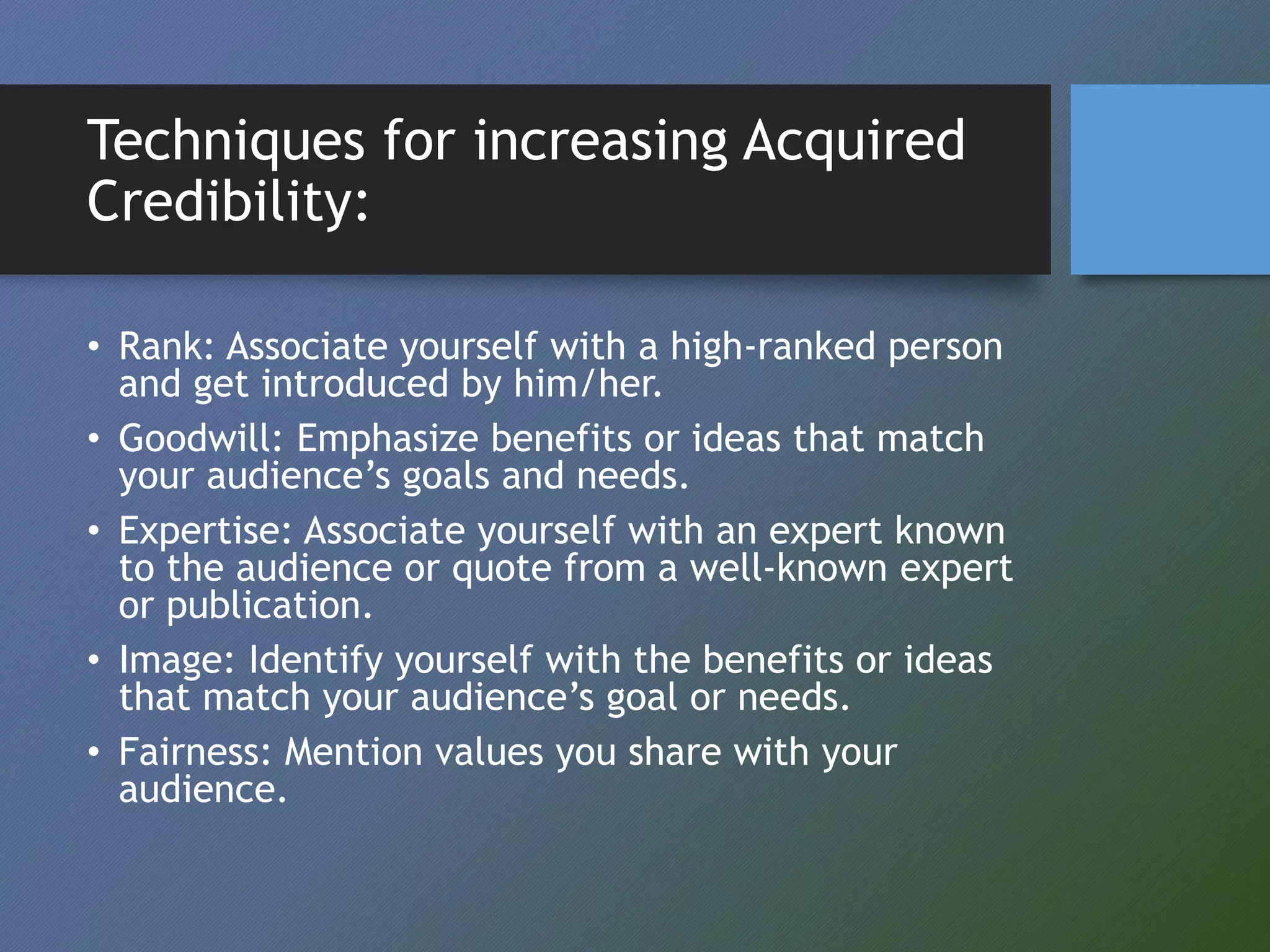 The Communicator: Objectives and Credibility | PPT