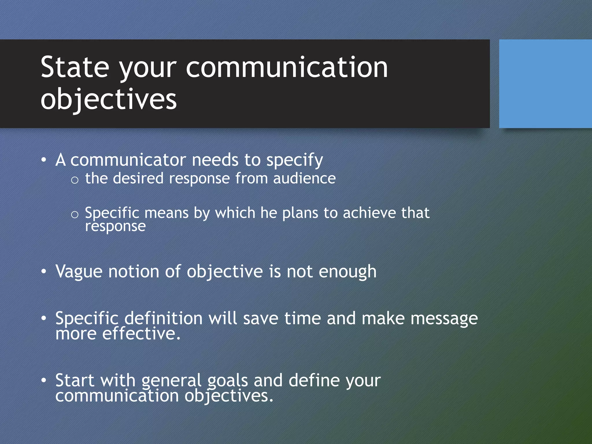 The Communicator: Objectives and Credibility | PPT
