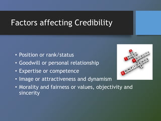 The Communicator: Objectives and Credibility | PPT