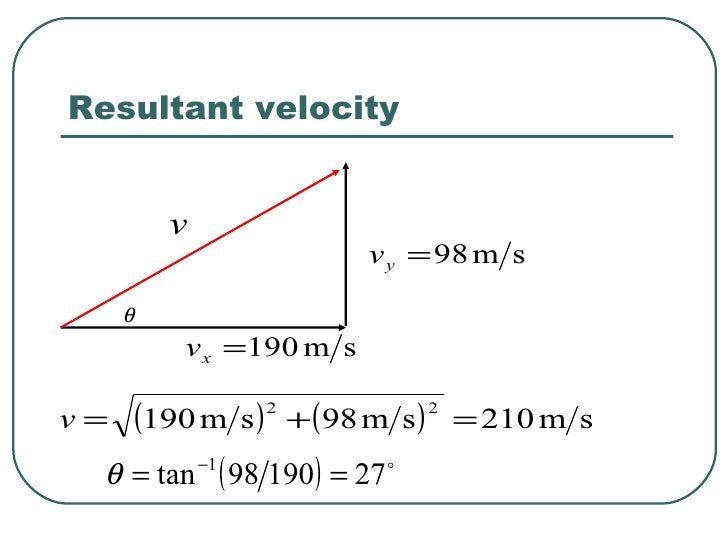 How To Find Resultant Velocity With Horizontal And Vertical Components How To Find Resultant Velocity With Horizontal And Vertical Components