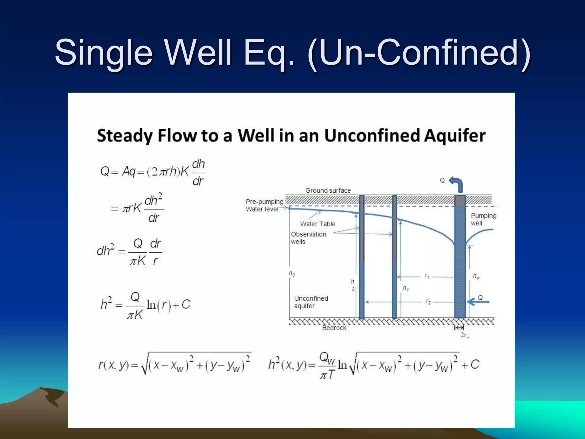 Well Hydraulics (Lecture 1) | PPT