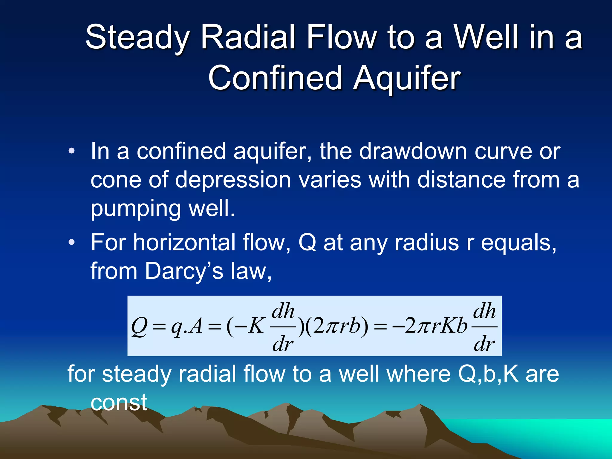 Well Hydraulics (Lecture 1) | PPT