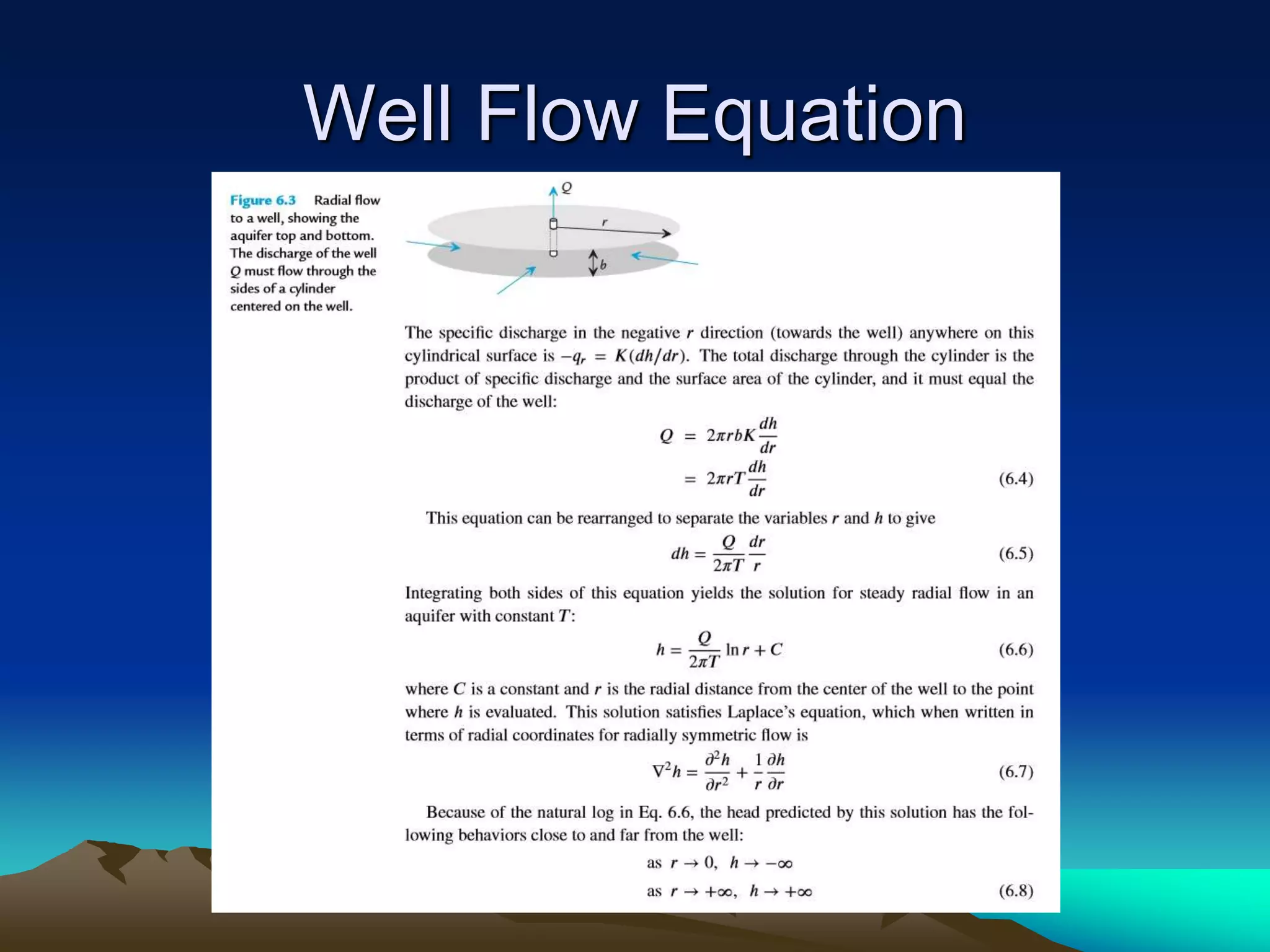 Well Hydraulics (Lecture 1) | PPT