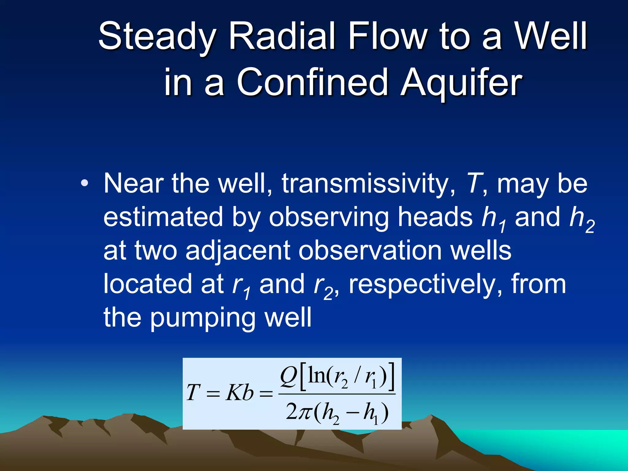 Well Hydraulics (Lecture 1) | PPT