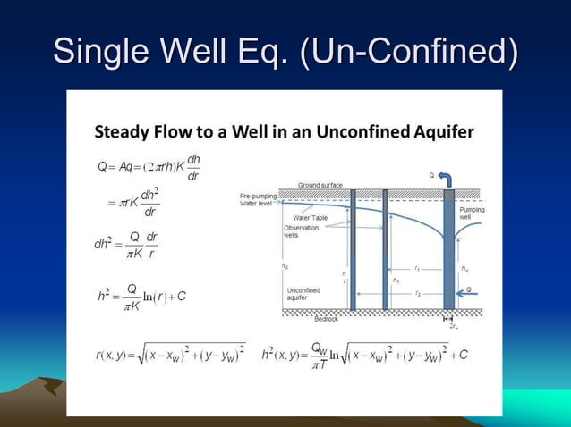 Well Hydraulics (Lecture 1) | PPT