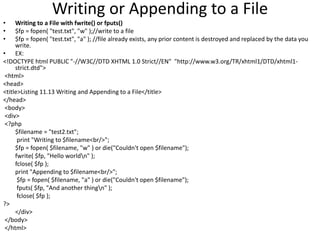 Ch3(working with file) | PPTX | Operating Systems | Computer Software and Applications
