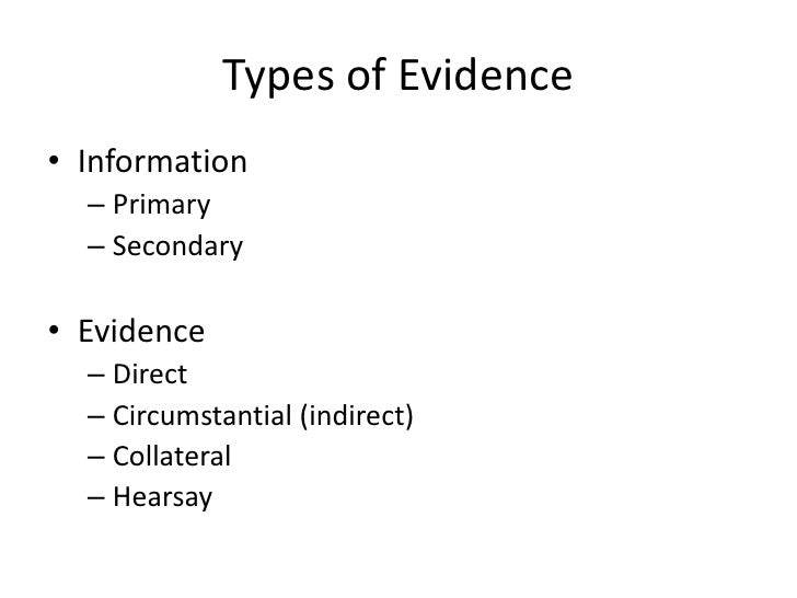 Ch 4 - Evaluation of Evidence