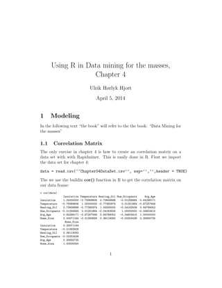 Data mining for the masses, Chapter 4, Using R instead of Rapidminer | PDF