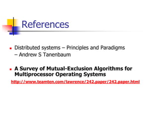 dos mutual exclusion algos | PPT