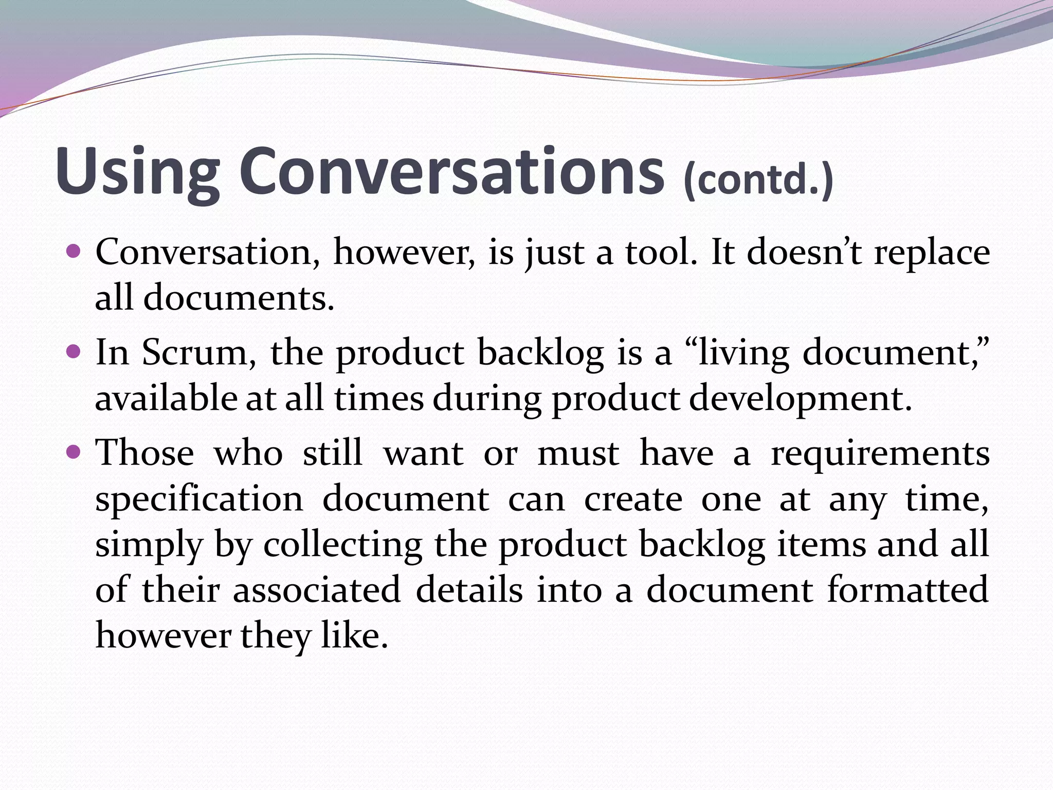 Scrum - Requirements and User Stories | PPTX