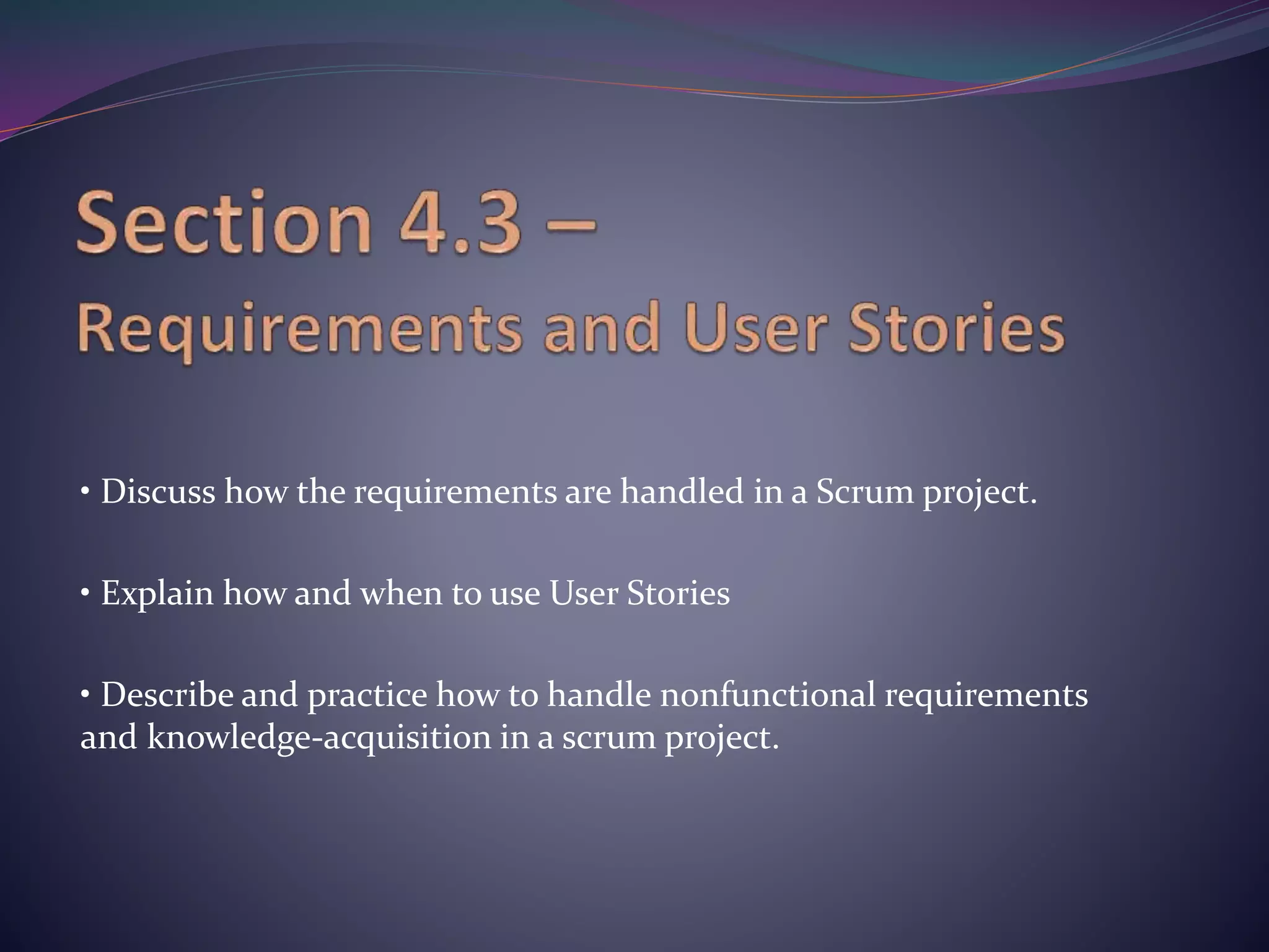 Scrum - Requirements and User Stories | PPTX