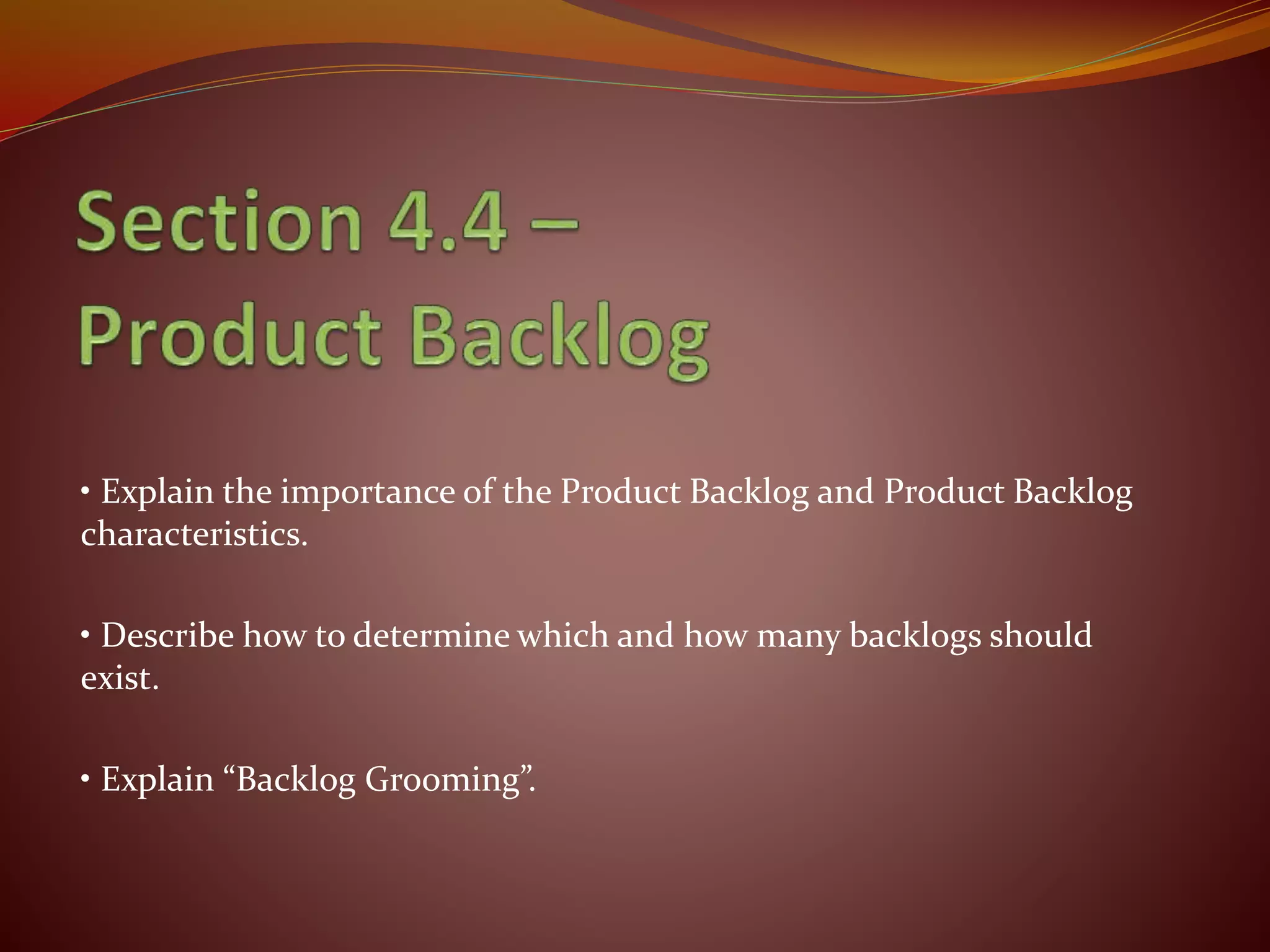 Scrum - Product Backlog | PPTX