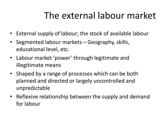 Ch 4. the labour market context of hrm | PPTX