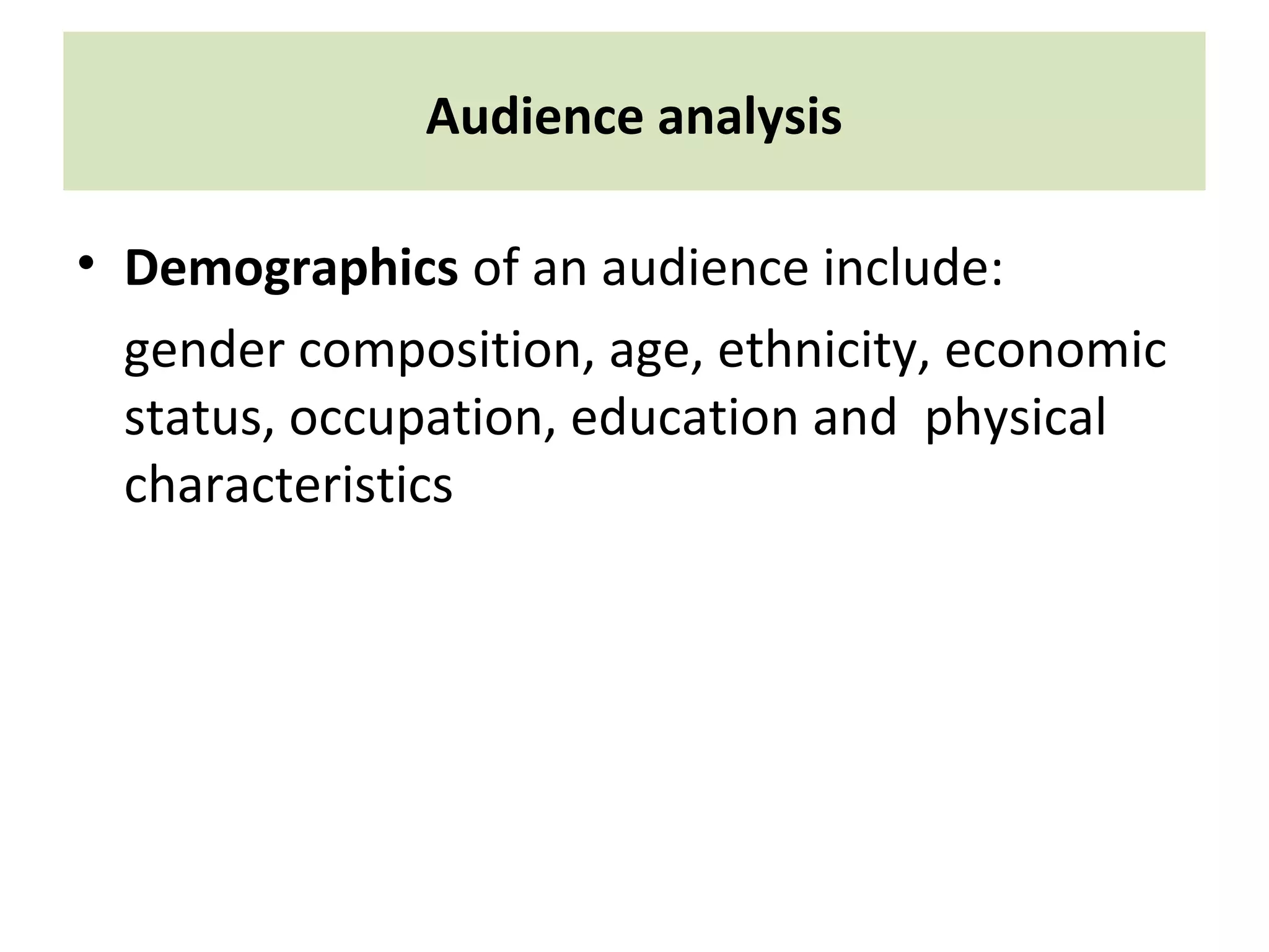 Ch4. analyzing the audience | PPT