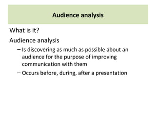 Ch4. analyzing the audience | PPT