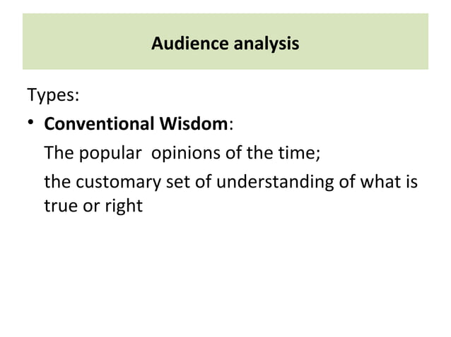 Ch4. analyzing the audience | PPT