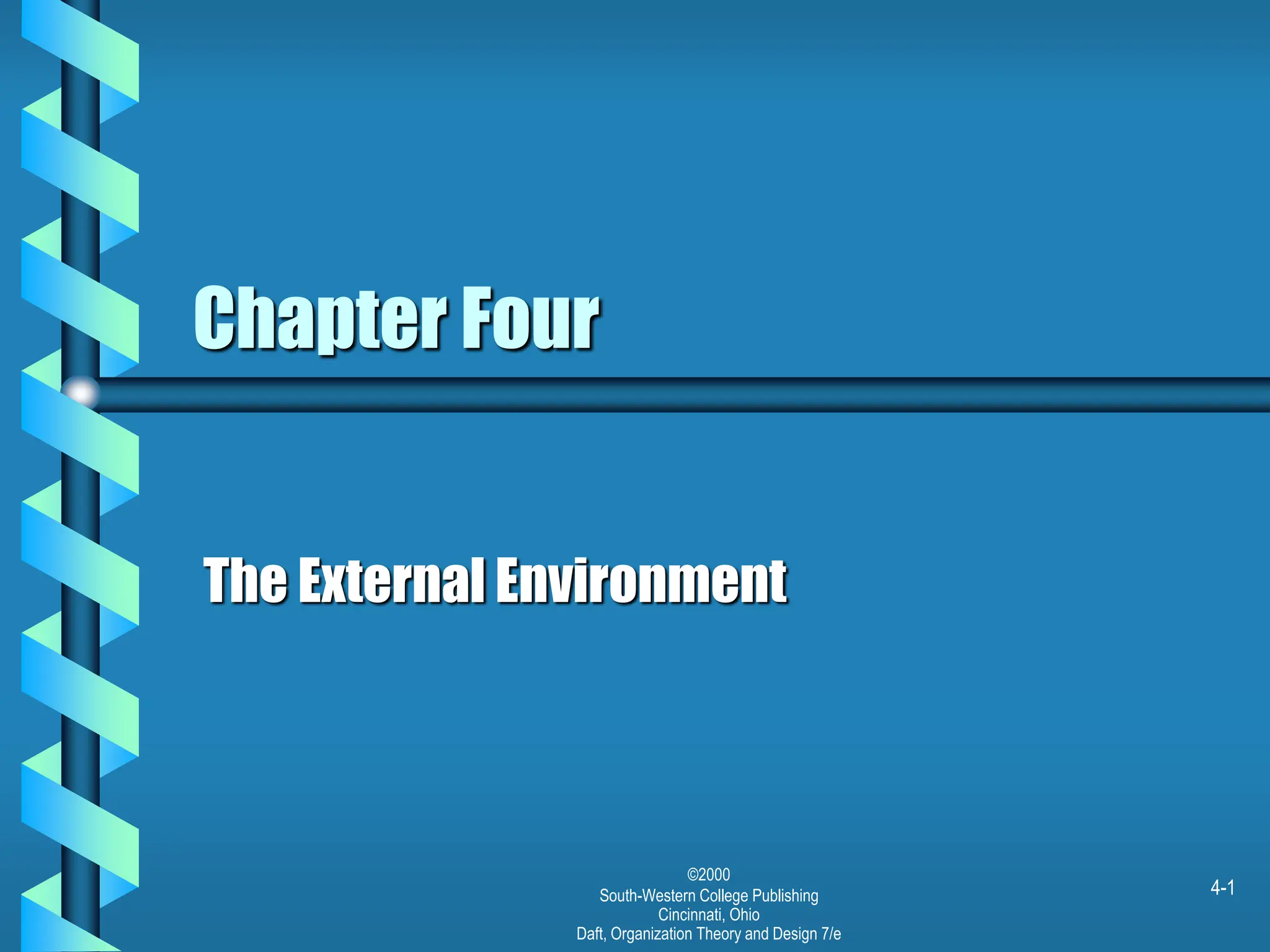 Chapter four - The external environment Environmental Domain is the ...
