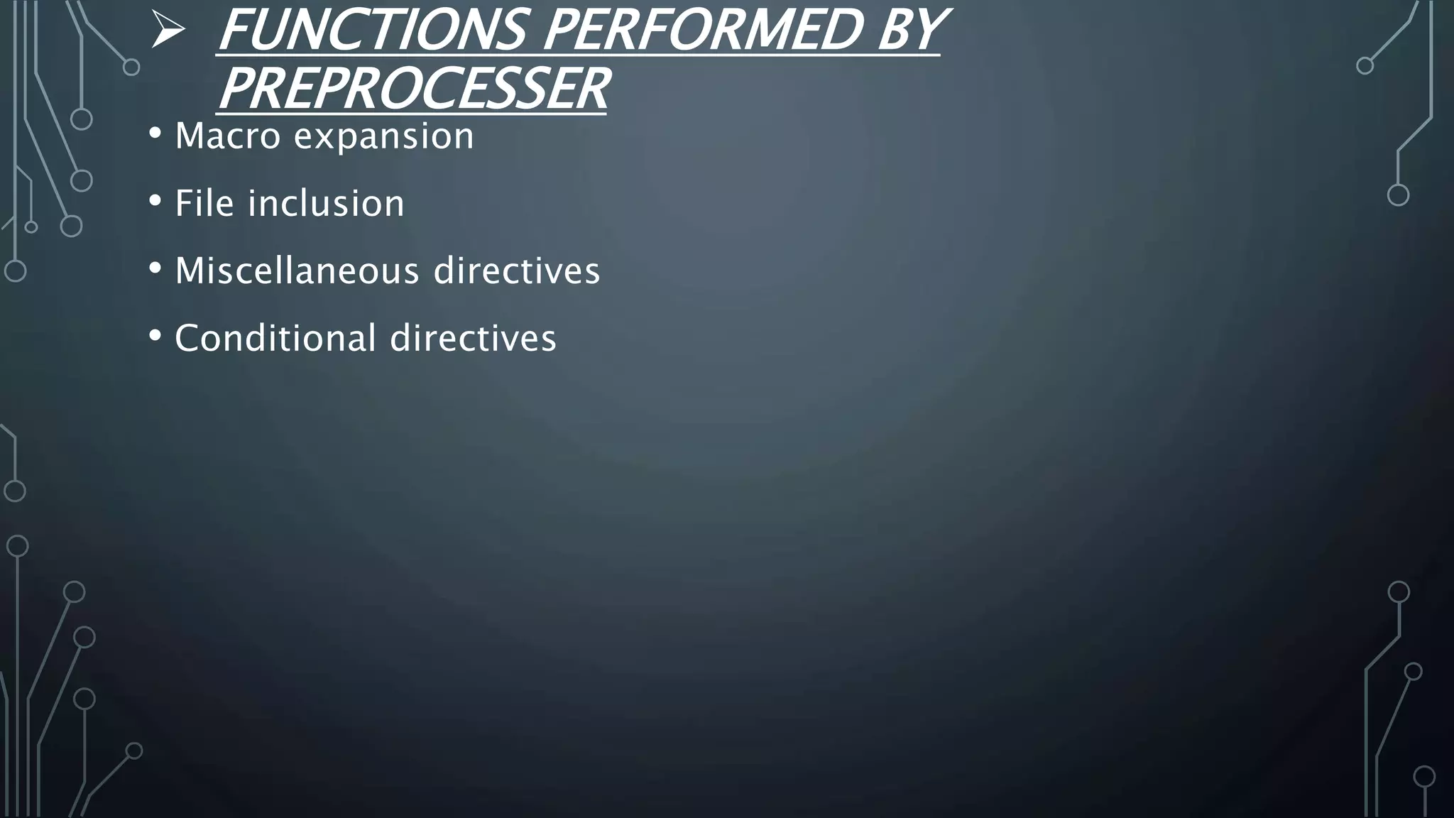 preprocesser directives | PPT