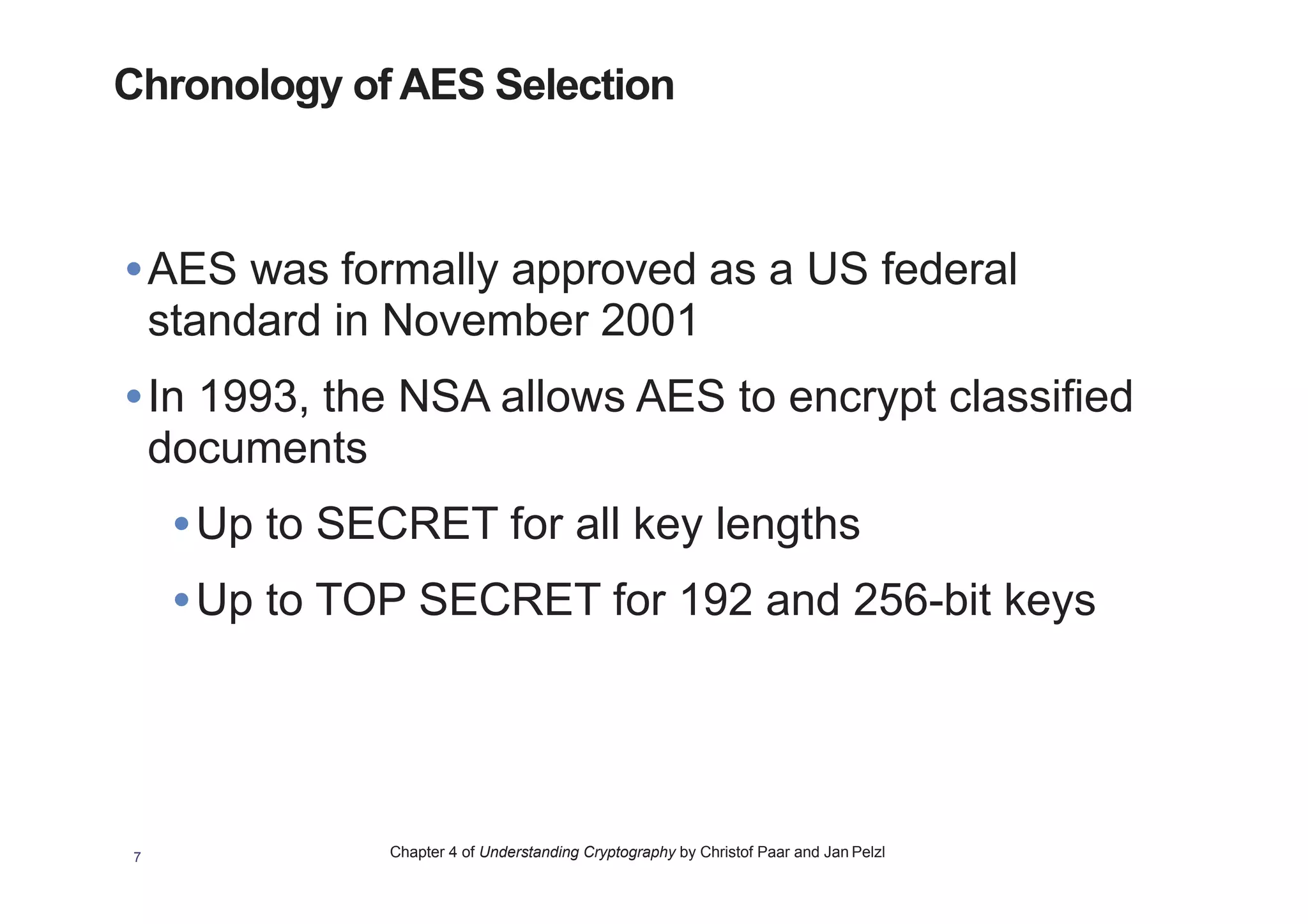 4. The Advanced Encryption Standard (AES) | PDF