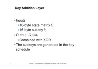 4. The Advanced Encryption Standard (AES) | PDF