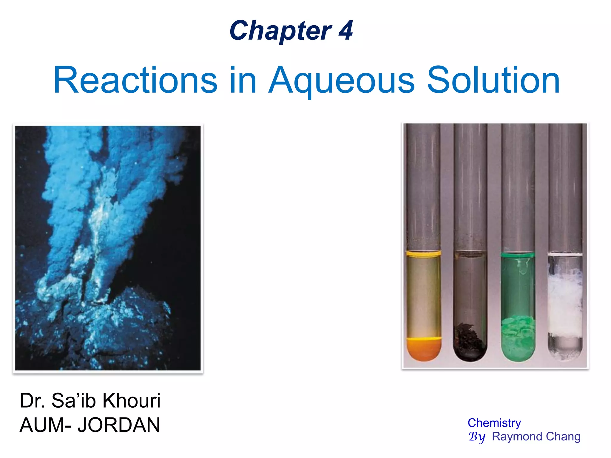 Ch4 Reactions in Aqueous Solution | PDF