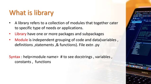 CBSE-Class 12-Ch4 -Using Python Libraries - SasikalaJayaprakash | PPTX | Programming Languages ...