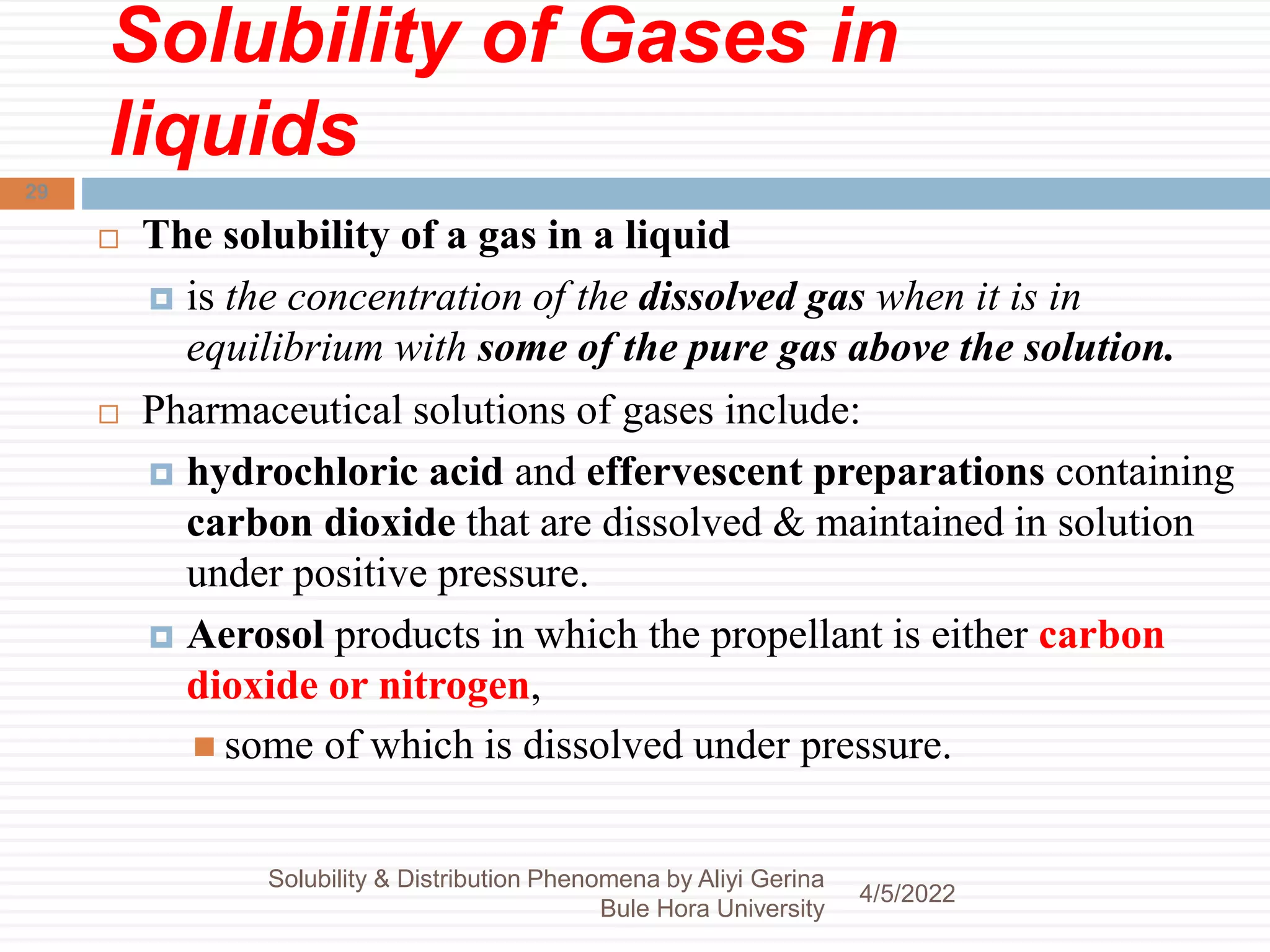 Ch4. solubility and distribution phenomena | PPTX