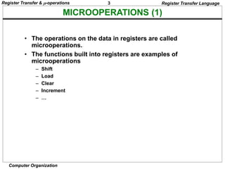 REGISTER TRANSFER AND MICROOPERATIONS | PPT
