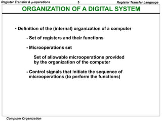 REGISTER TRANSFER AND MICROOPERATIONS | PPT