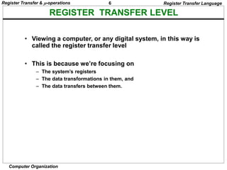REGISTER TRANSFER AND MICROOPERATIONS | PPT