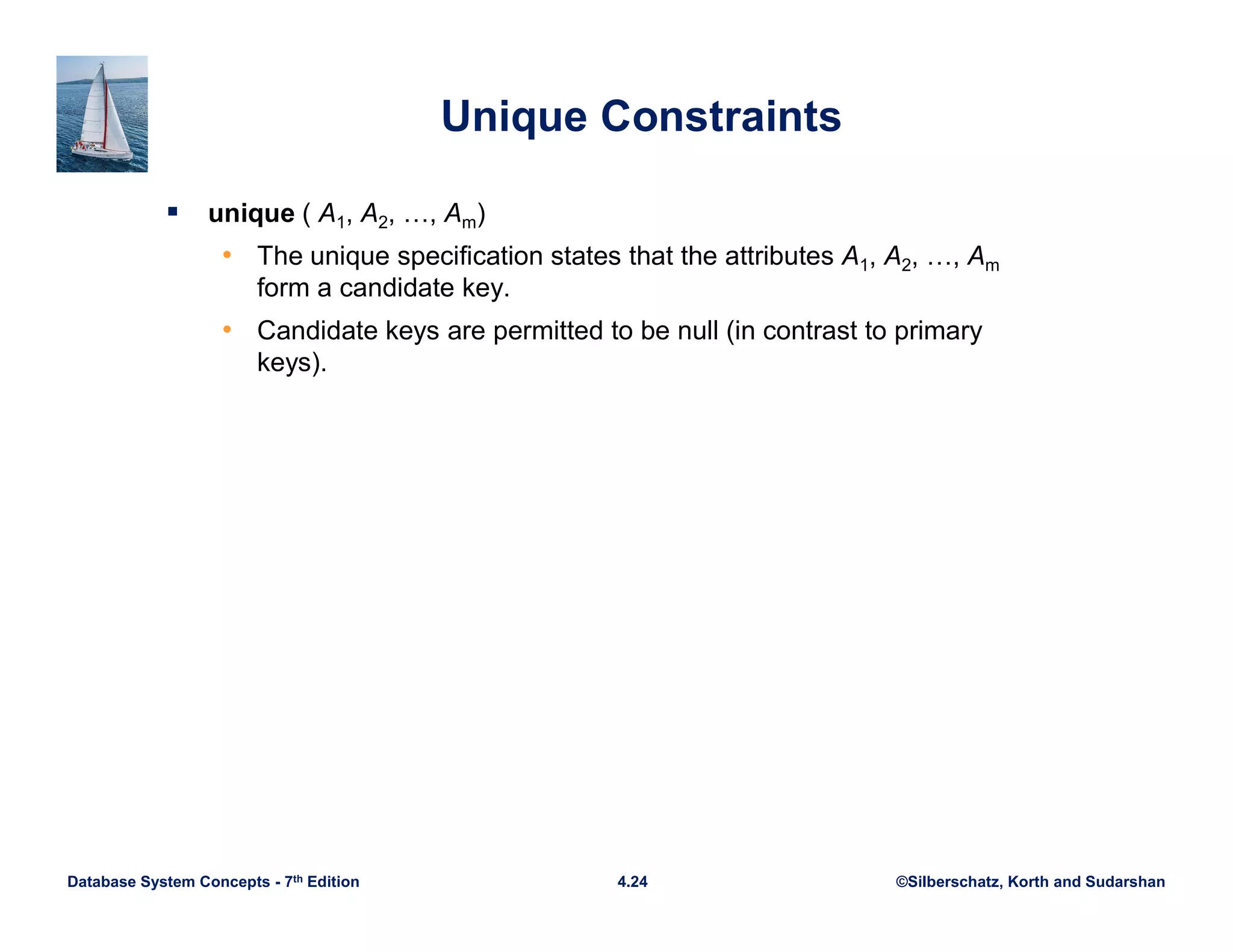 Database System Concepts Ch4pdf Databases Computer Software And