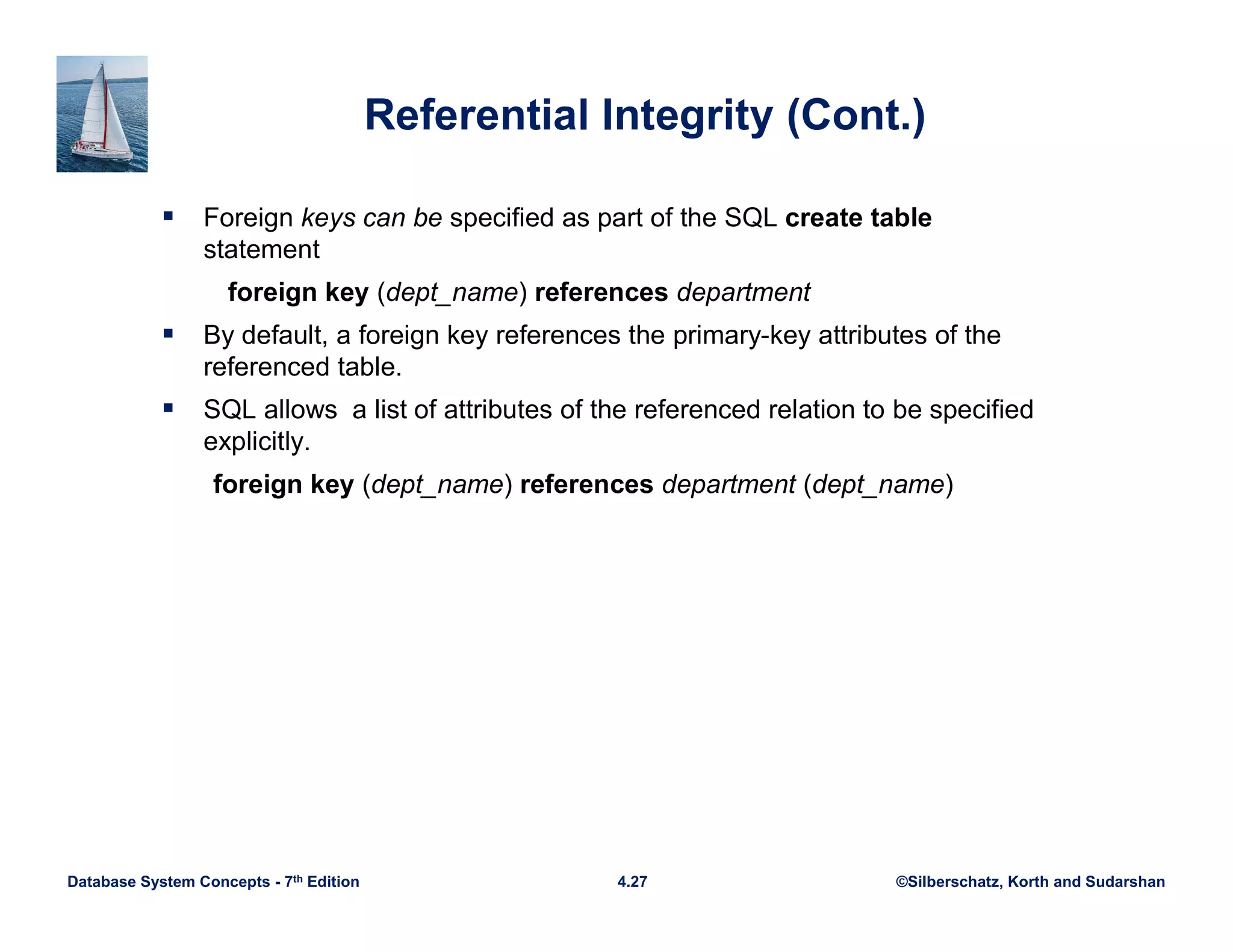 Database System Concepts Ch4pdf Databases Computer Software And