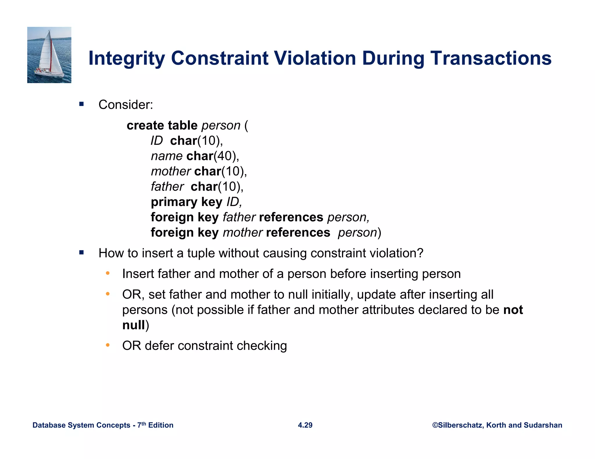 Database System Concepts ch4.pdf | Databases | Computer Software and Applications