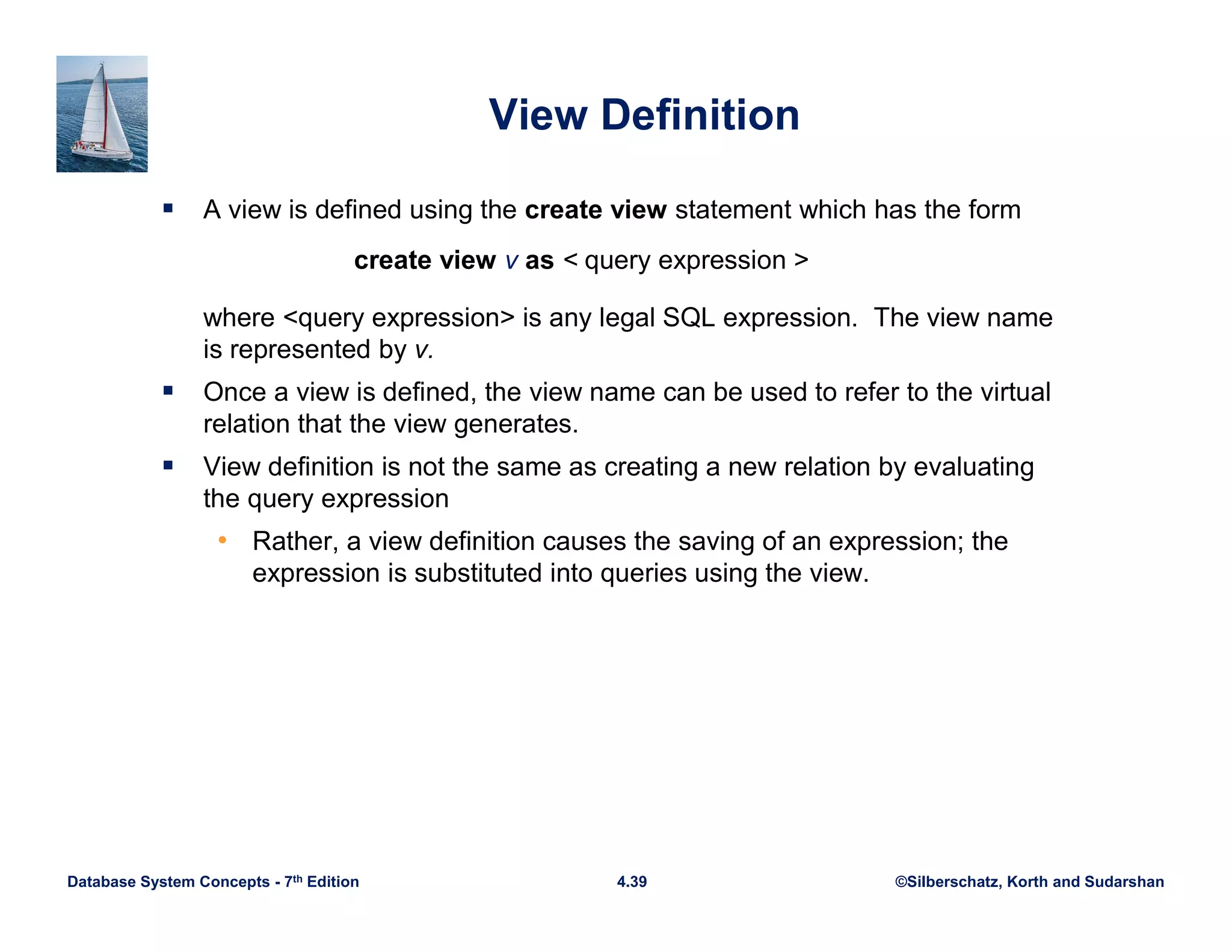 Database System Concepts Ch4pdf Databases Computer Software And