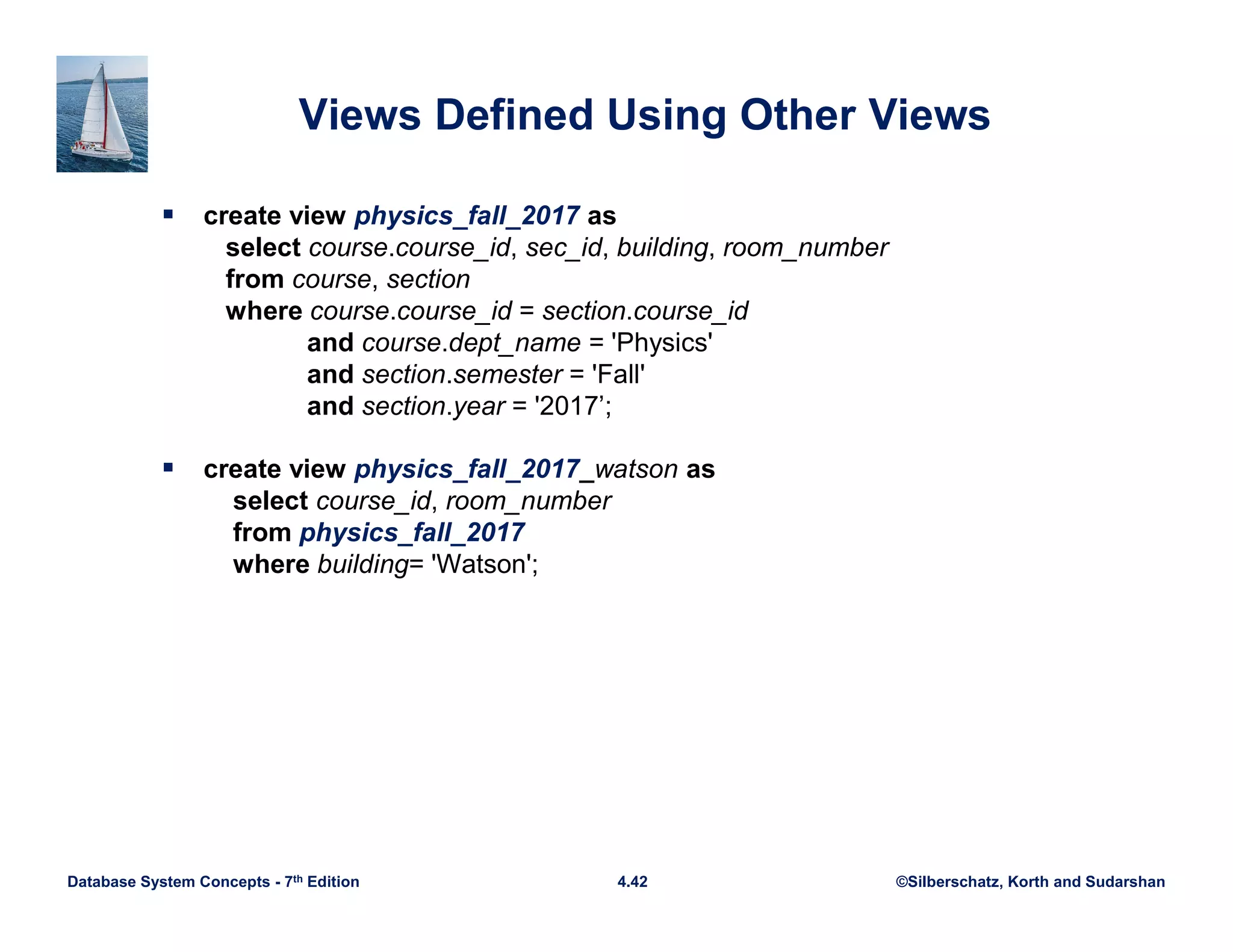 Database System Concepts Ch4pdf Databases Computer Software And