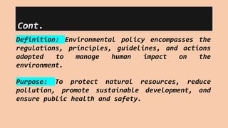 Ch 4.environmenta policy and legislationpptx | PPT