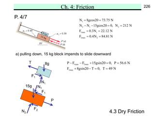 Friction -types of friction and dry friction | PDF