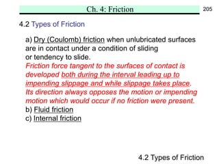 Friction -types of friction and dry friction | PDF