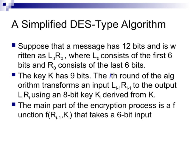 data encryption standard algorithm in cryptography | PPT