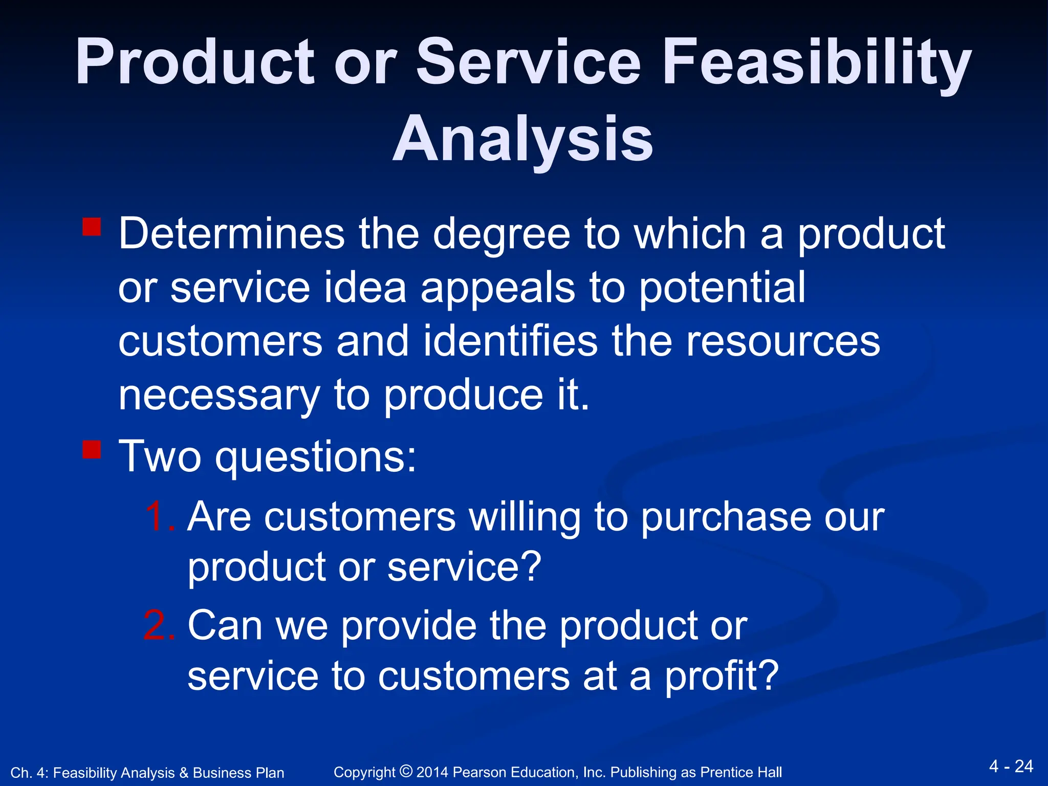 CH 4.ppt Feasibility analysis and Business Plan | PPT