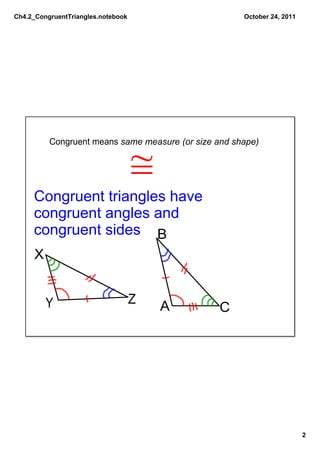 Ch4.2 Congruent Triangles | PDF
