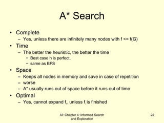 Solving problems by searching Informed (heuristics) Search | PPT